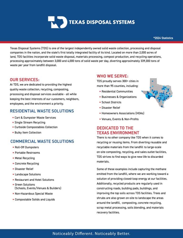 Resources - Texas Disposal Systems